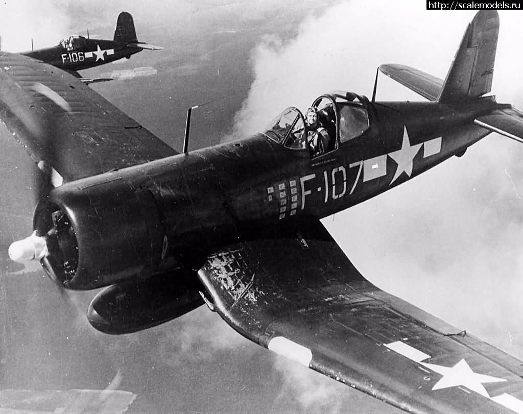 Просмотр картинки : 1508568825_F4U-1D_Corsair_F-107_of_VMF-224_flown_by ...